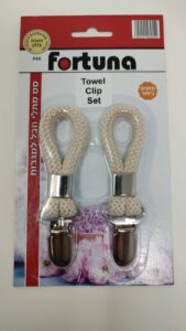 fortuna tea towel clip set, multicolor