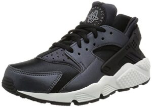 nike womens air huarache run se running trainers 859429 sneakers shoes (us 6.5, metallic hematite black dark grey 001)