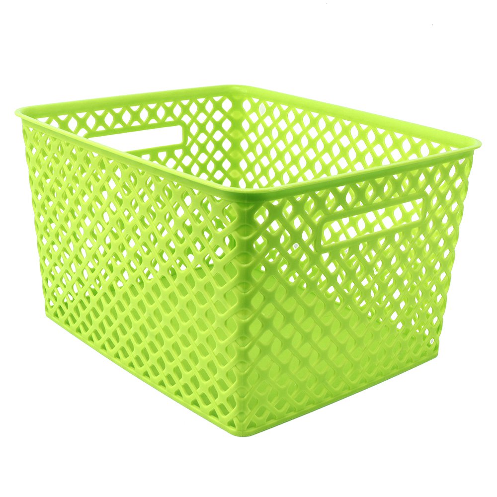 Romanoff Products Woven Basket, Large, Lime Green