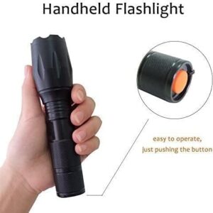 MODOAO LED Flashlight Waterproof Zoomable Tactical Flashlight with 5 Modes for Hiking, Camping, Emergency (5 Pack)