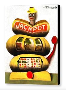 tommervik abstract jackpot slot machine art casino art casino gifts for gamblers gambling art casino wall art gallery wrapped canvas print