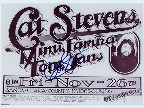 Cat Stevens, 8 X 10 Photo Display Autograph on Glossy Photo Paper