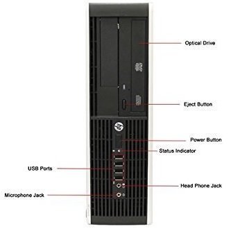 HP 6300 Pro Small Form Factor Business Desktop Computer, Intel Core i3 Dual Core 3.3GHz Processor, 4GB DDR3 RAM, 500GB HDD, DVD, USB 3.0, VGA, Windows 10 Professional (Renewed)