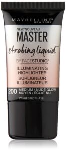 maybelline new york master strobing liquid illuminating highlighter, medium/nude glow, 0.67 fl. oz.