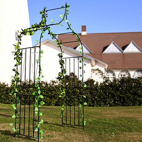 1. GO Gothic Steel Garden Arch, 8'8" High x 4'5" Wide, Garden Arbor for Various Climbing Plant, Outdoor Garden Lawn Backyard