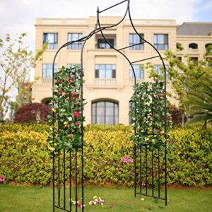 1. GO Gothic Steel Garden Arch, 8'8" High x 4'5" Wide, Garden Arbor for Various Climbing Plant, Outdoor Garden Lawn Backyard