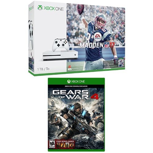 Xbox One S 1TB Madden 17 NFL Bundle and Gears of War 4 Standard Physical