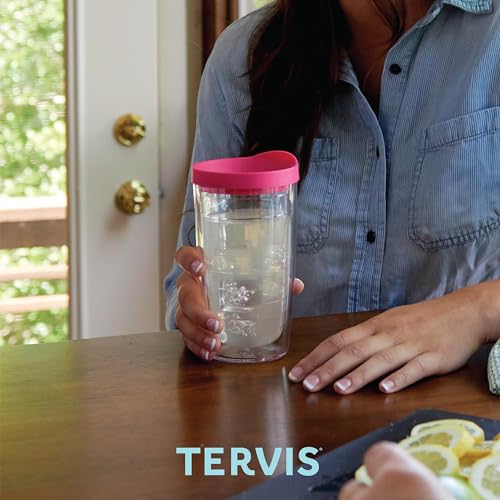 Tervis Turtle and Whale Pattern Made in USA Double Walled Insulated Tumbler Cup Keeps Drinks Cold & Hot, 16oz - 2pk, Clear