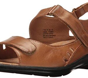 Drew Women's Tide Hook and Loop Sandal,Cognac Leather,US 9 WW