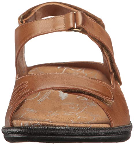 Drew Women's Tide Hook and Loop Sandal,Cognac Leather,US 9 WW