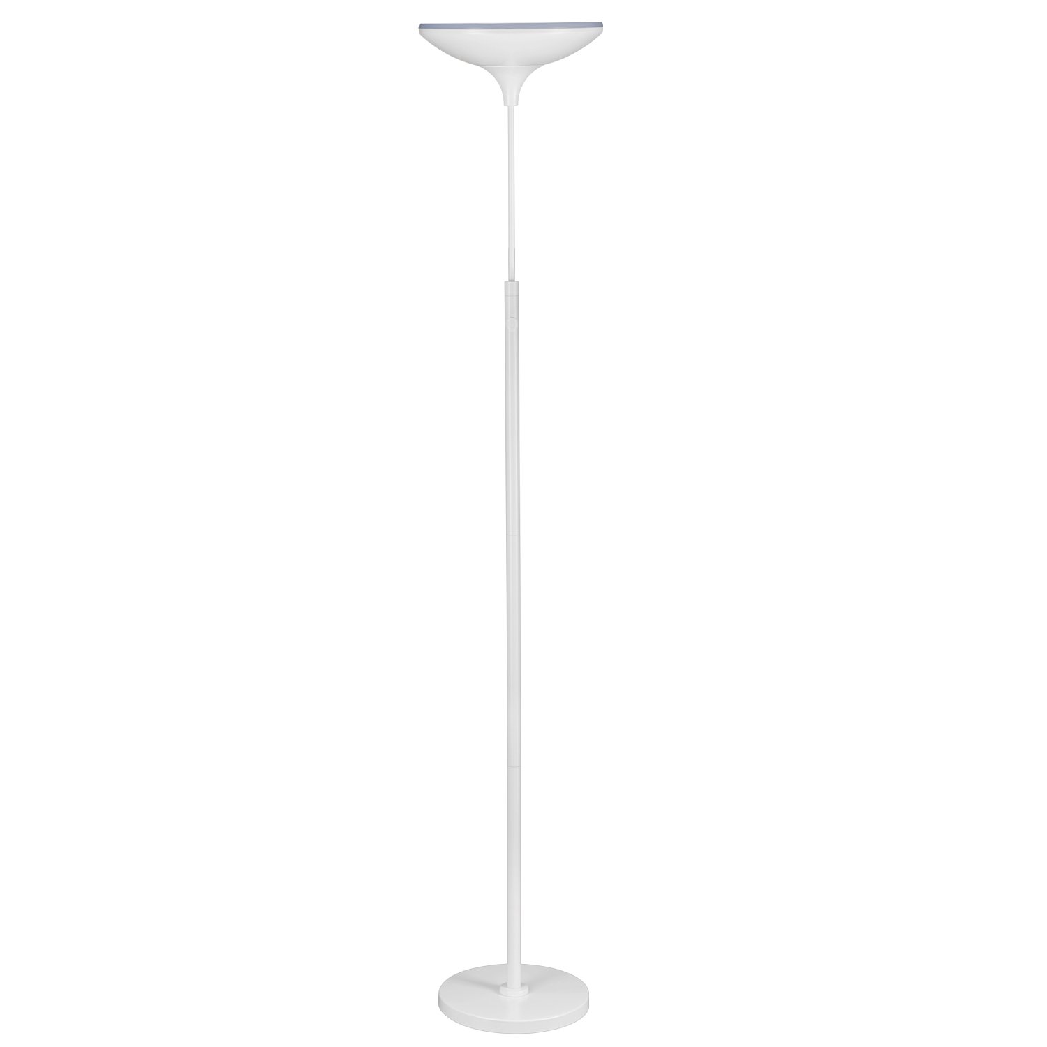 Globe LED Floor Lamp Torchiere, Energy Star Certified, Dimmable, Super Bright, 43W, 3010 Lumens, Matte White Finish,12783