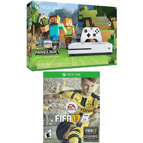 Xbox One S 500GB Console - Minecraft Bundle and FIFA 17