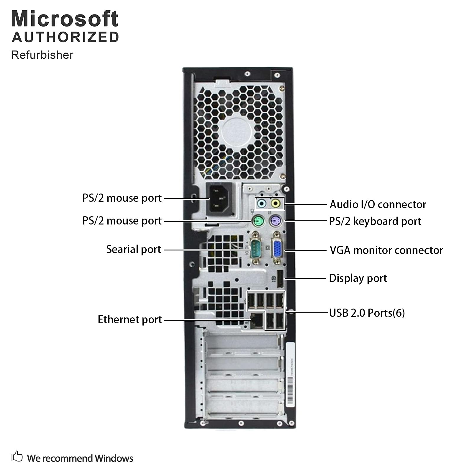 HP Elite 8200 Business Desktop Computer (Intel i5 Quad Core up to 3.4GHz Processor), 8GB DDR3 RAM, 1TB HDD, DVD, RJ45, Windows 10 Professional (Renewed)