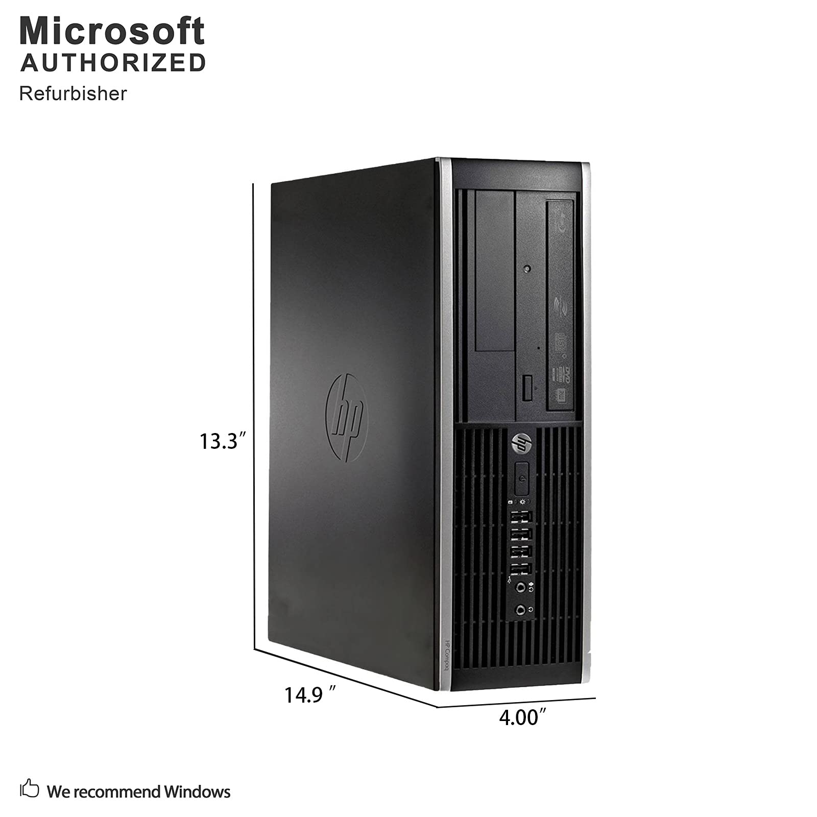 HP Elite 8200 Business Desktop Computer (Intel i5 Quad Core up to 3.4GHz Processor), 8GB DDR3 RAM, 1TB HDD, DVD, RJ45, Windows 10 Professional (Renewed)