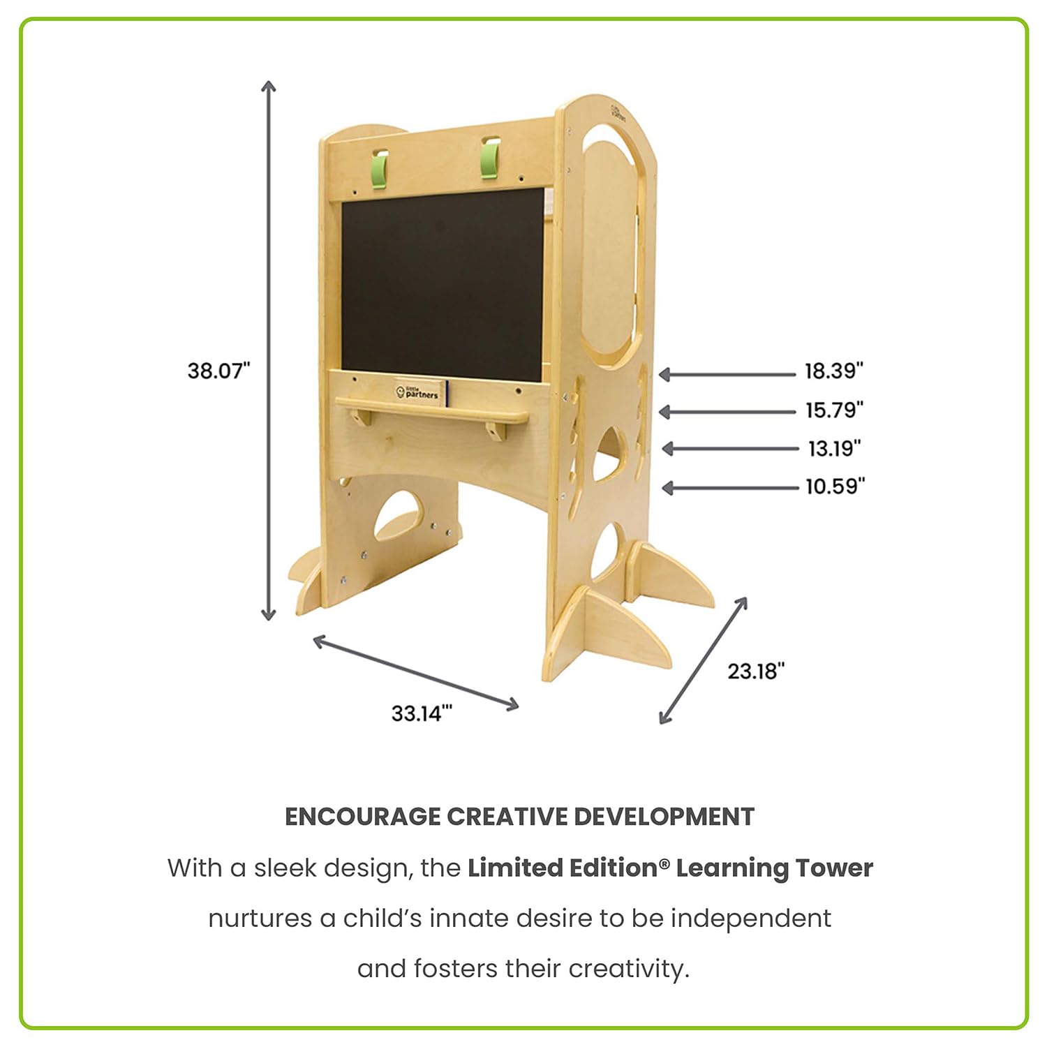 Little Partners Limited Edition Learning Tower®, Toddler Tower - Wooden Kitchen Stool and Helper Tower for Babies, Toddlers and Kids, Team Building Skills, Kitchen Step Stool (Natural)