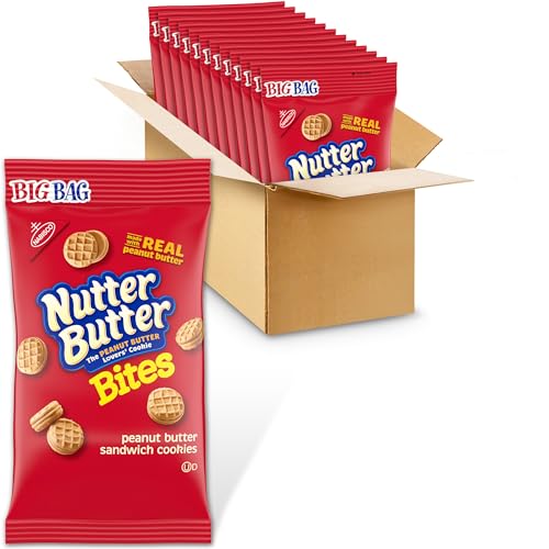 Nutter Butter Bites Peanut Butter Sandwich Cookies, Big Bag, 12 - 3 oz Packs