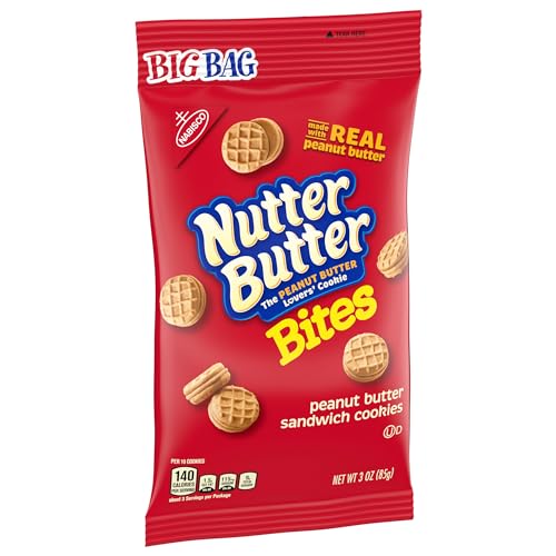 Nutter Butter Bites Peanut Butter Sandwich Cookies, Big Bag, 12 - 3 oz Packs