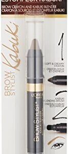 L'Oreal Paris Brow Stylist Kabuki Blender Brow Crayon, Blonde, 0.05 oz.