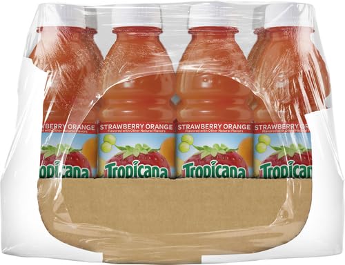 Tropicana 100% Juice, 3 flavor, 10 fl oz (Pack of 24) - Pineapple Peach Mango Juice, Fruit Medley, Strawberry Orange Juice