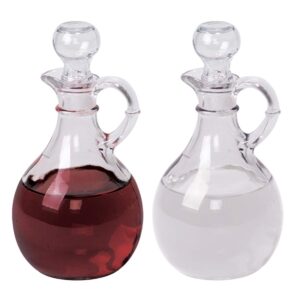 sudbury glass cruet set, 6 1/2 inch, set of 2