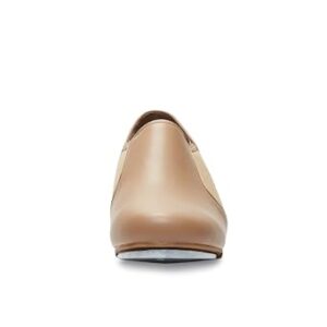 Balera Girls Tap Shoes Slip On Shoe with Leather and Stretch Inset Rubber Sole with Taps Caramel