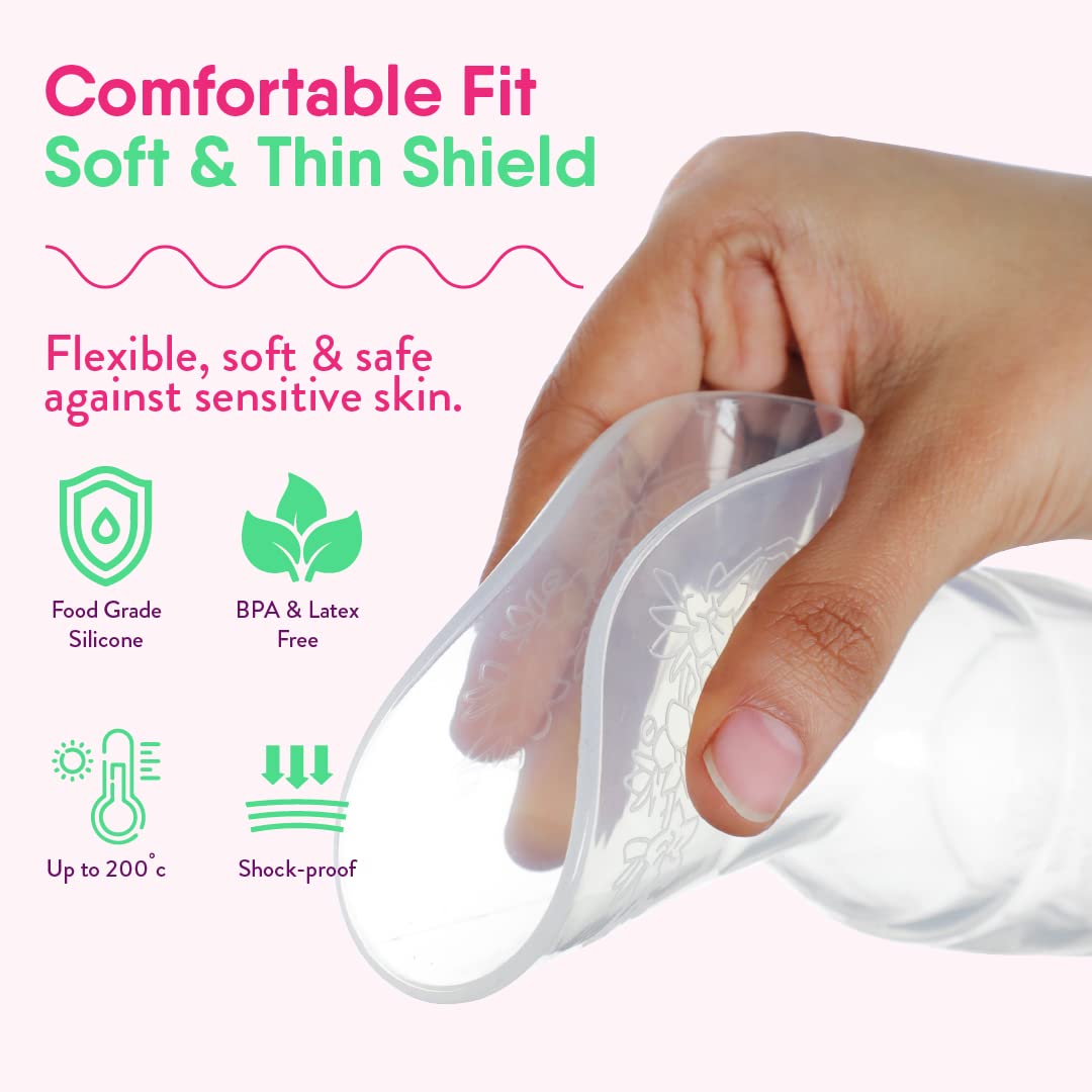 NatureBond Silicone Breast Pump with lid, Stopper, Strap, Pouch. Breastfeeding Essential Premium All in 1 Set. 3.4oz 100ml (Premium All-in-ONE)