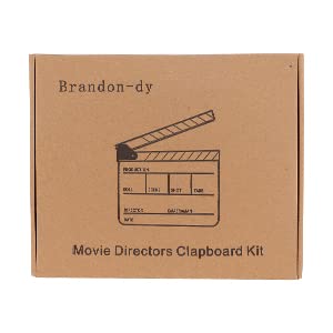 Brandon-dy 10“x12”Acrylic Film Movie Directors Clapboard,Hollywood Filming Slate Movie Clapboard,Movie Film Clap Board，Cut Action Scene Board for Films