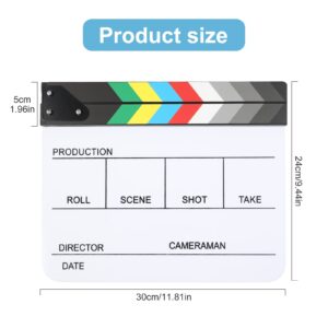 Brandon-dy 10“x12”Acrylic Film Movie Directors Clapboard,Hollywood Filming Slate Movie Clapboard,Movie Film Clap Board，Cut Action Scene Board for Films