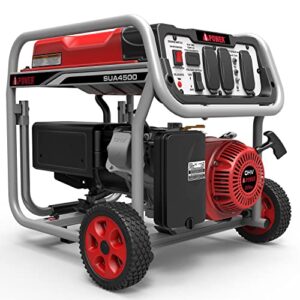 A-iPower SUA4500 4500 Watt Portable Generator Gas Powered Wheel Kit Included, EPA/CARB complied