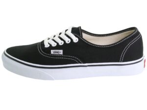 vans unisex authentic black canvas vn000ee3blk mens 8.5, womens 10