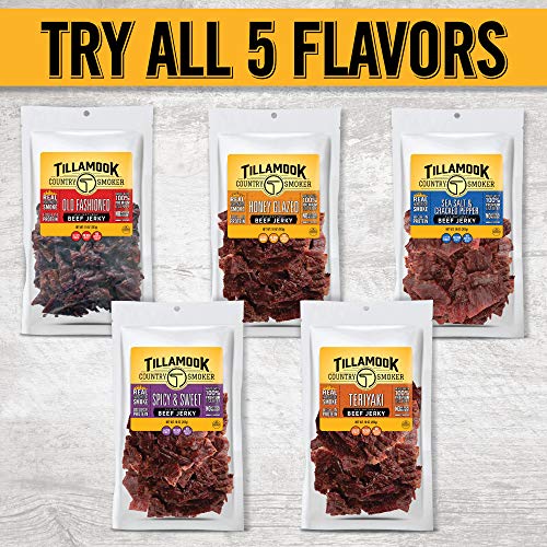 Tillamook Country Smoker Real Hardwood Smoked Beef Jerky, Old Fashioned, 10 Ounce