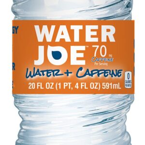 Water Joe Caffeinated Water (12 Pack), 20 Oz Bottles with 70mg of Caffeine | Sugar Free Substitute to Coffee, Soda, and Energy Drinks