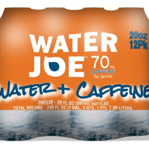 Water Joe Caffeinated Water (12 Pack), 20 Oz Bottles with 70mg of Caffeine | Sugar Free Substitute to Coffee, Soda, and Energy Drinks