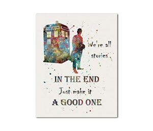 tardis doctor who quote dr. who time machine 11" x 14" print