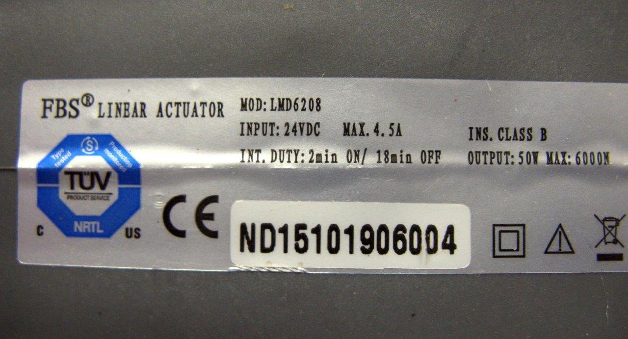 FBS Lift Chair Motor Actuator Assy for Single Motor Chairs LMD6208,Black/Silver