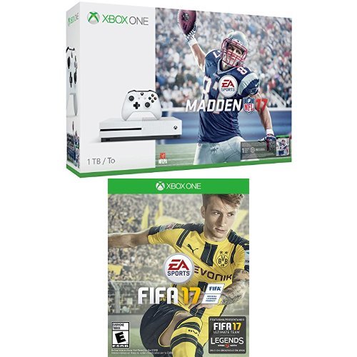 Xbox One S 1TB Console - Madden NFL 17 Bundle and FIFA 17