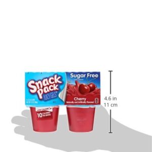 Snack Pack Sugar Free Cherry Flavored Juicy Gels, 4 Count Snack Cups