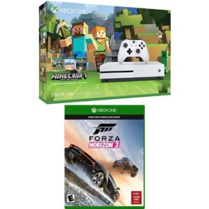 xbox one s 500gb console - minecraft bundle and forza horizon 3