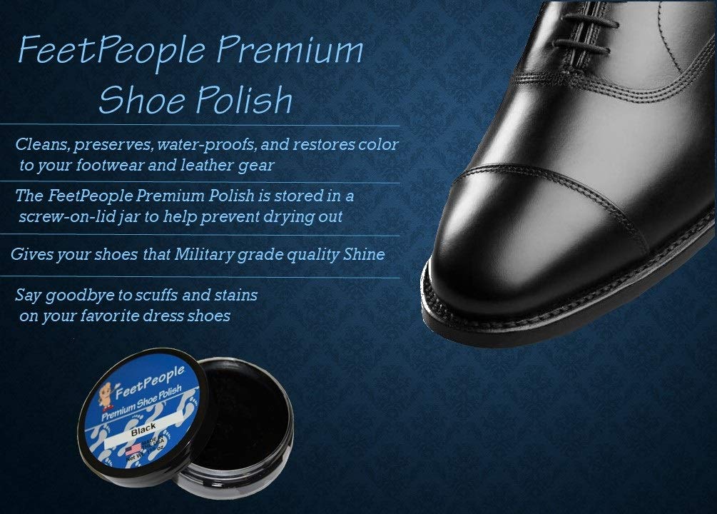 FeetPeople Shoe Polish, 1.625 oz, Black