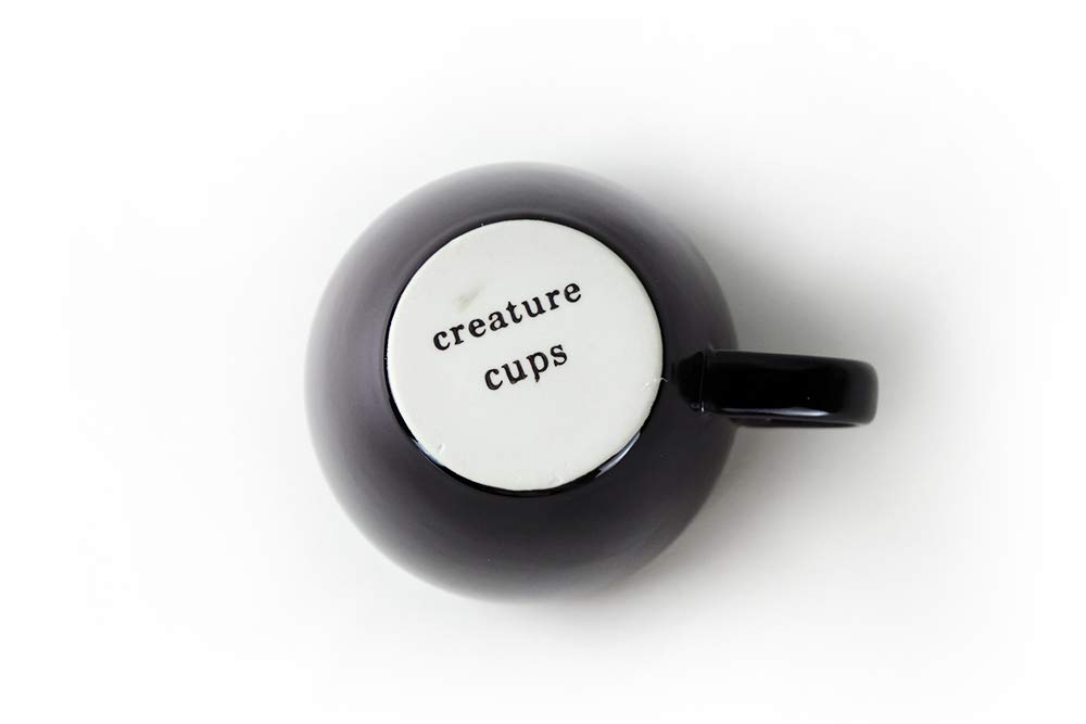 creature cups Dragon Ceramic Cup (11 Ounce, Black) - Hidden Animal Inside - Holiday and Birthday Gift for Coffee & Tea Lovers