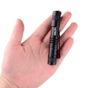 hatori led mini flashlight, bright small handheld pocket flashlights tactical high lumens pen light for camping, outdoor, emergency, 1 pack(3.55inch)