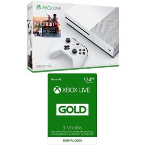 xbox one s 500gb battlefield bundle + 3-month xbox live card