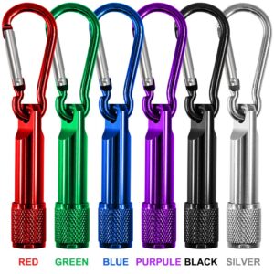 maxin 6 Pack Mini LED Keychain Flashlight, Battery Poweres Torch Light,Super Mini Key Chain Flashlights, for Home and Outdoor Activities. (6 Colors)