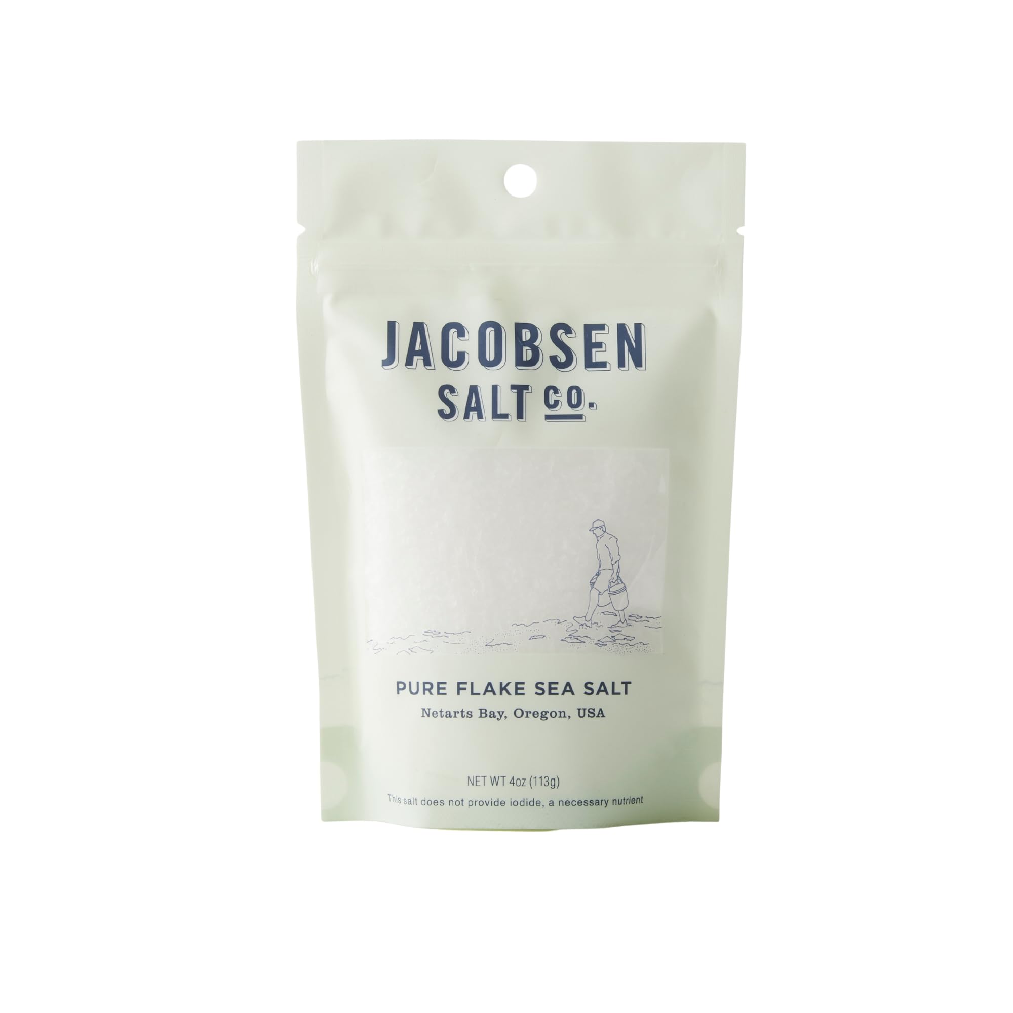 Jacobsen Salt Co. Pure Flake Finishing Salt, Kosher Salt, Coarse, 4 Ounce