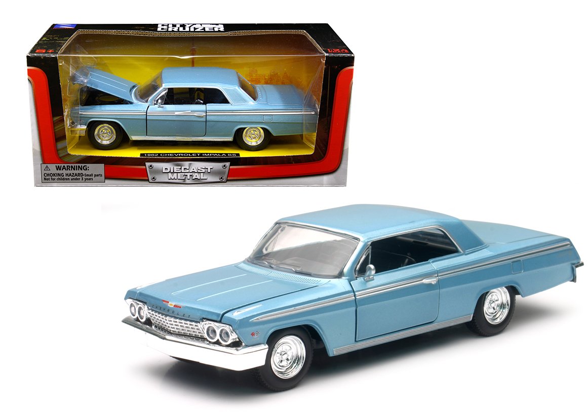 1962 Chevy Impala SS - Blue 1:25 Scale Diecast Model by New Ray