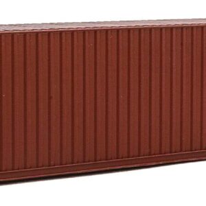 Walthers SceneMaster HO Scale Model of Tex (Brown, White) 40' Hi Cube Corrugated Side Container,949-8266