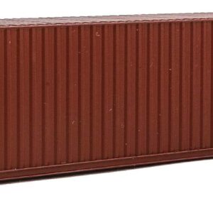 Walthers SceneMaster HO Scale Model of Tex (Brown, White) 40' Hi Cube Corrugated Side Container,949-8266