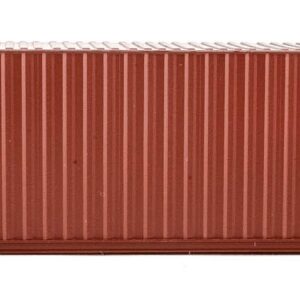 Walthers SceneMaster HO Scale Model of Tex (Brown, White) 40' Hi Cube Corrugated Side Container,949-8266