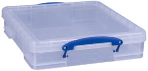 really useful plastic storage box 7 litre clear,40lx35wx8.5d cm