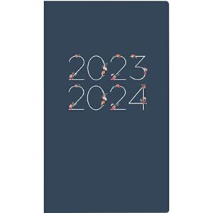 2023-2024 blue sky™ 24-month weekly/monthly planning calendar, 3-5/8" x 6-1/8", ashlyn navy, january 2023 to december 20